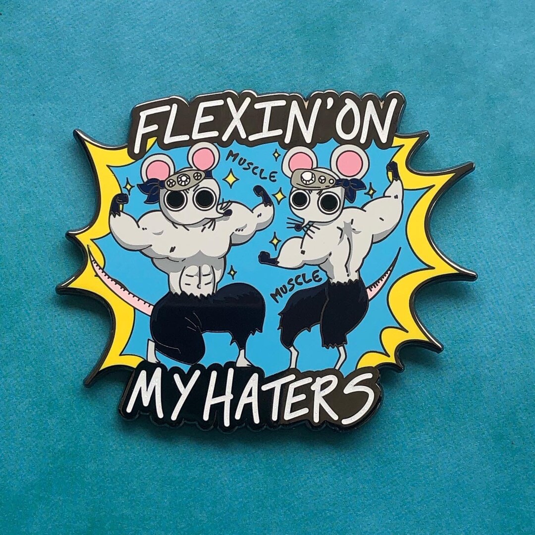 Buff Mice Enamel Pin - Etsy