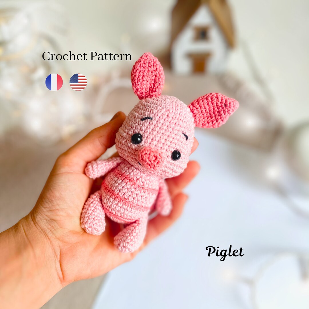 Piglet Amigurumi Crochet Tutorial Piglet Crochet Tutorial in French and ...