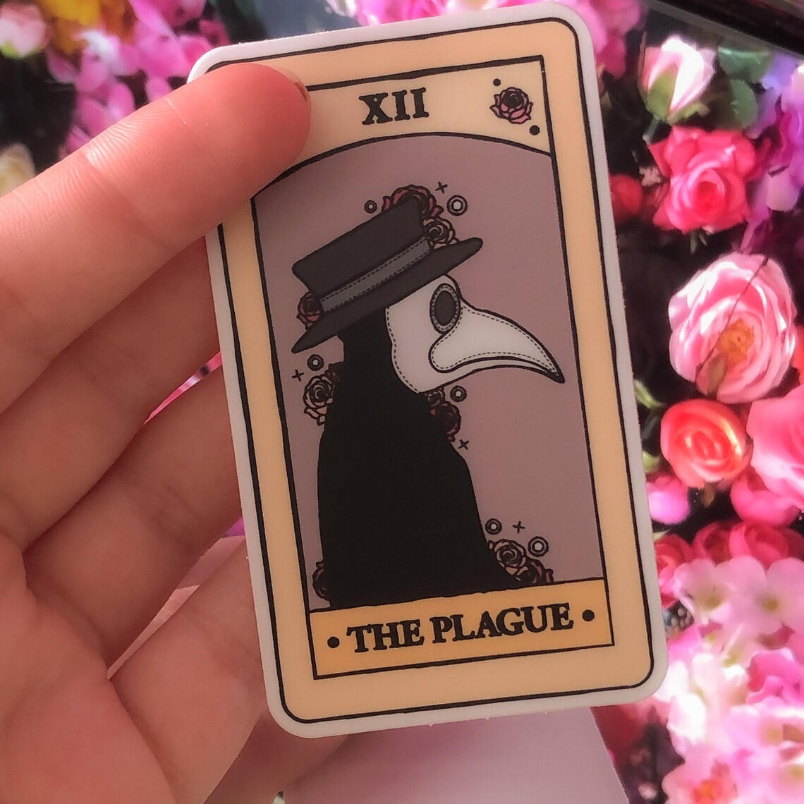 The Plague Tarot Card Matte Thick Vinyl Sticker / Halloween | Etsy