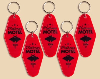 Mothman Motel Retro Plastic Hotel Keychain // Typography Retro Vintage ...