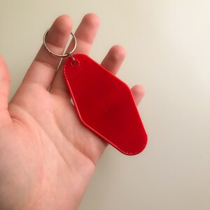 Mothman Motel Retro Plastic Hotel Keychain // Typography Retro Vintage ...