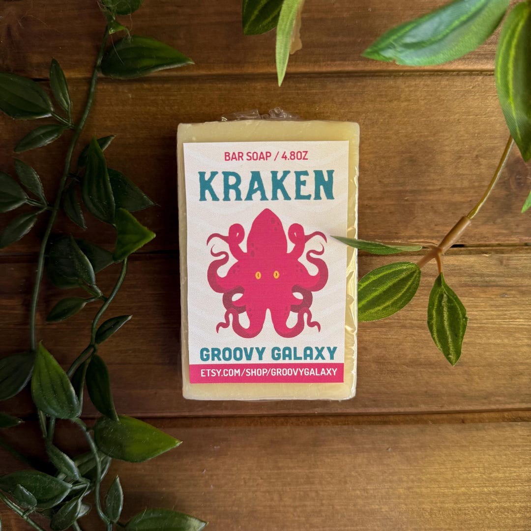 Kraken Bar Soap // Bay Rum Scented // Cryptid Gift, Funny, Creature ...