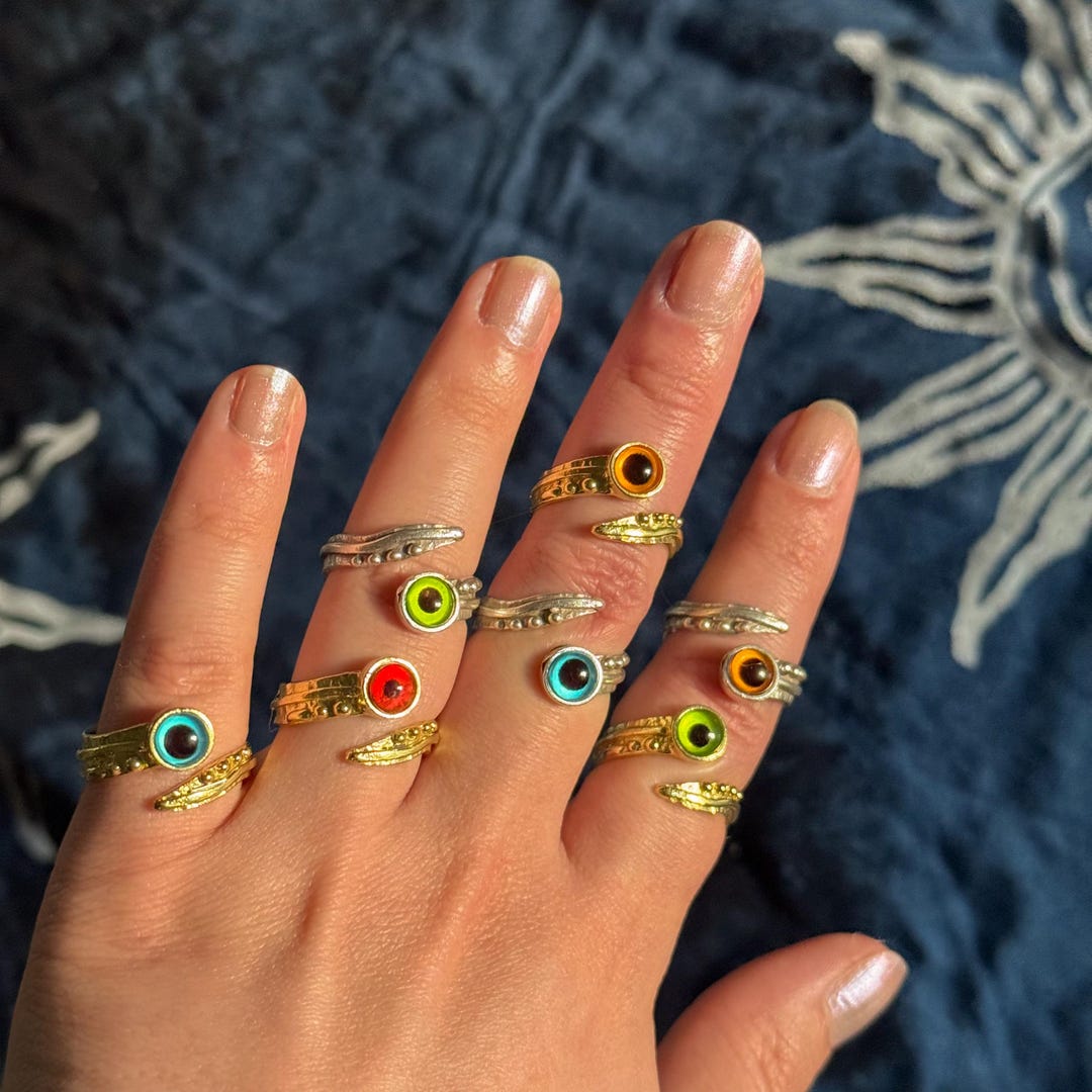 Kraken Eye Adjustable Ring / Cryptid, Monster, Dragon, Creature ...