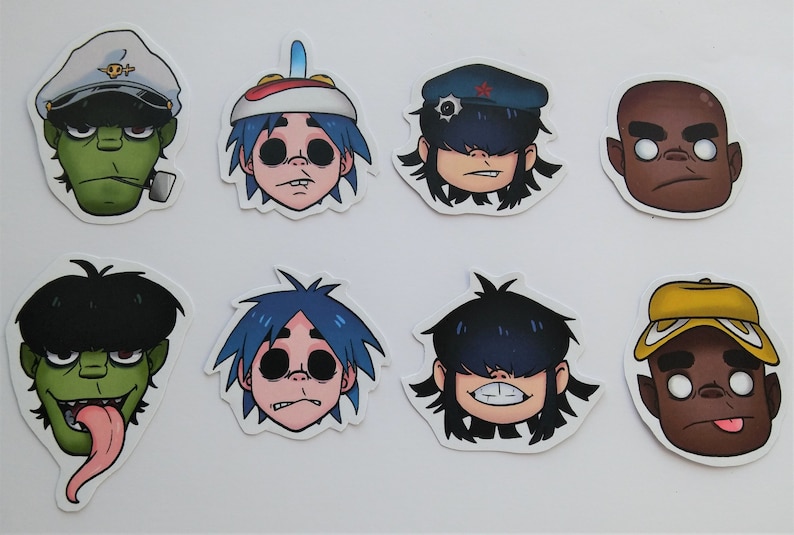 Gorillaz vinyl stickers | Etsy