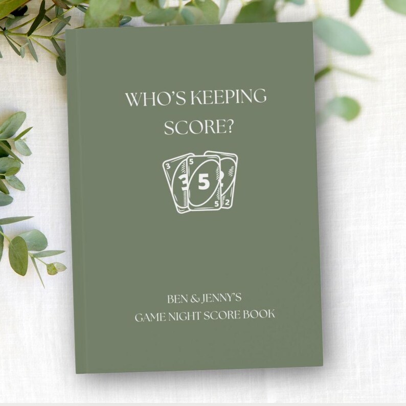 Custom Family Game Night Gifts - Personalised Score Book for Families ...