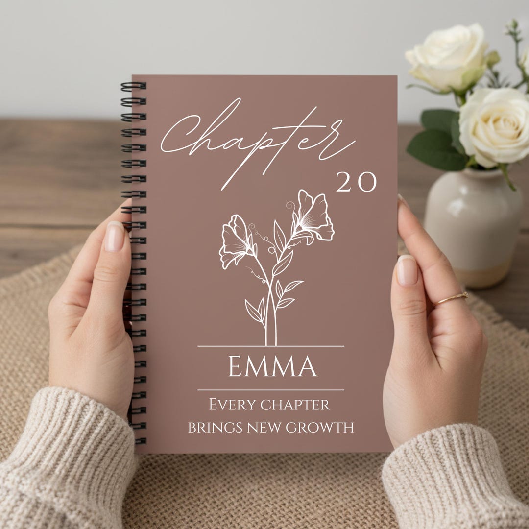 20th Birthday Gift for Her Him Chapter 20 Name Journal Birth Month ...
