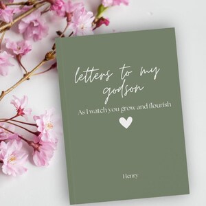 Letters to My Godson Journal - Personalised Godson Gift, Blank Keepsake ...