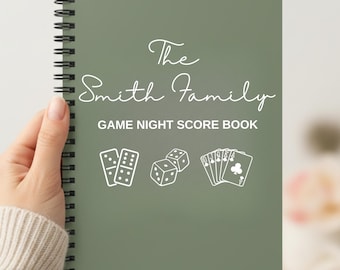 Personalized Games Night Score Book, Couples Board Game Scores, Custom ...