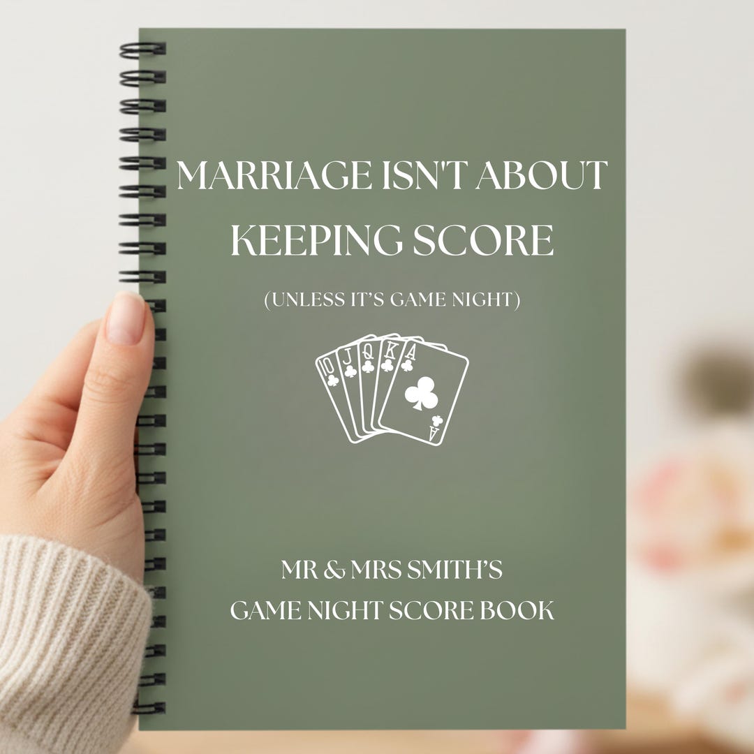 Personalized Games Night Score Book, Couples Board Game Scores, Custom ...