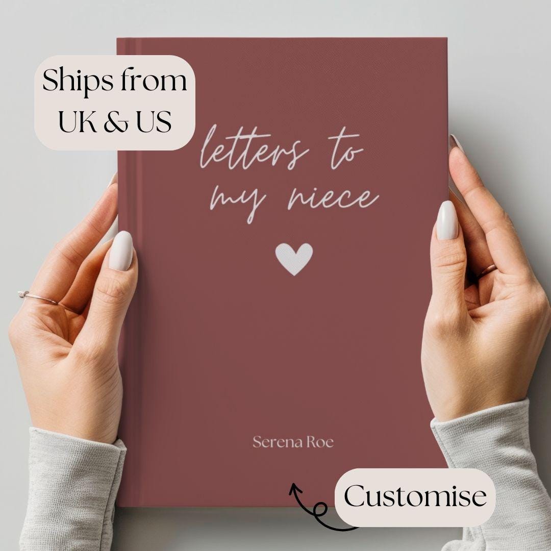 Personalised Letters to My Niece Journal - Keepsake Notebook for Auntie ...