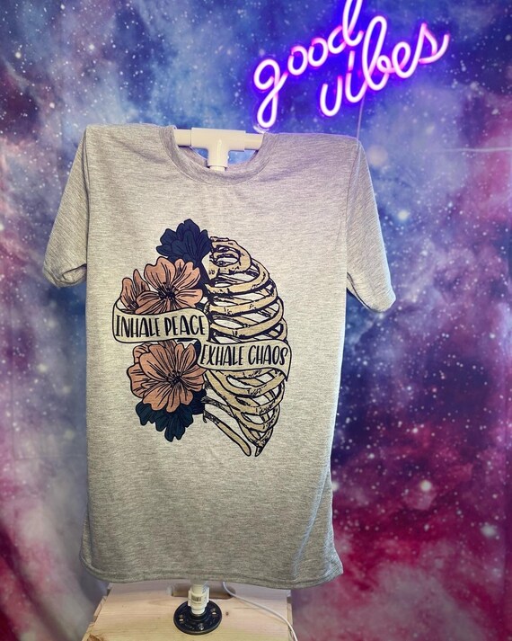 Inhale Peace Exhale Chaos Shirt Mental Health Shirt Etsy