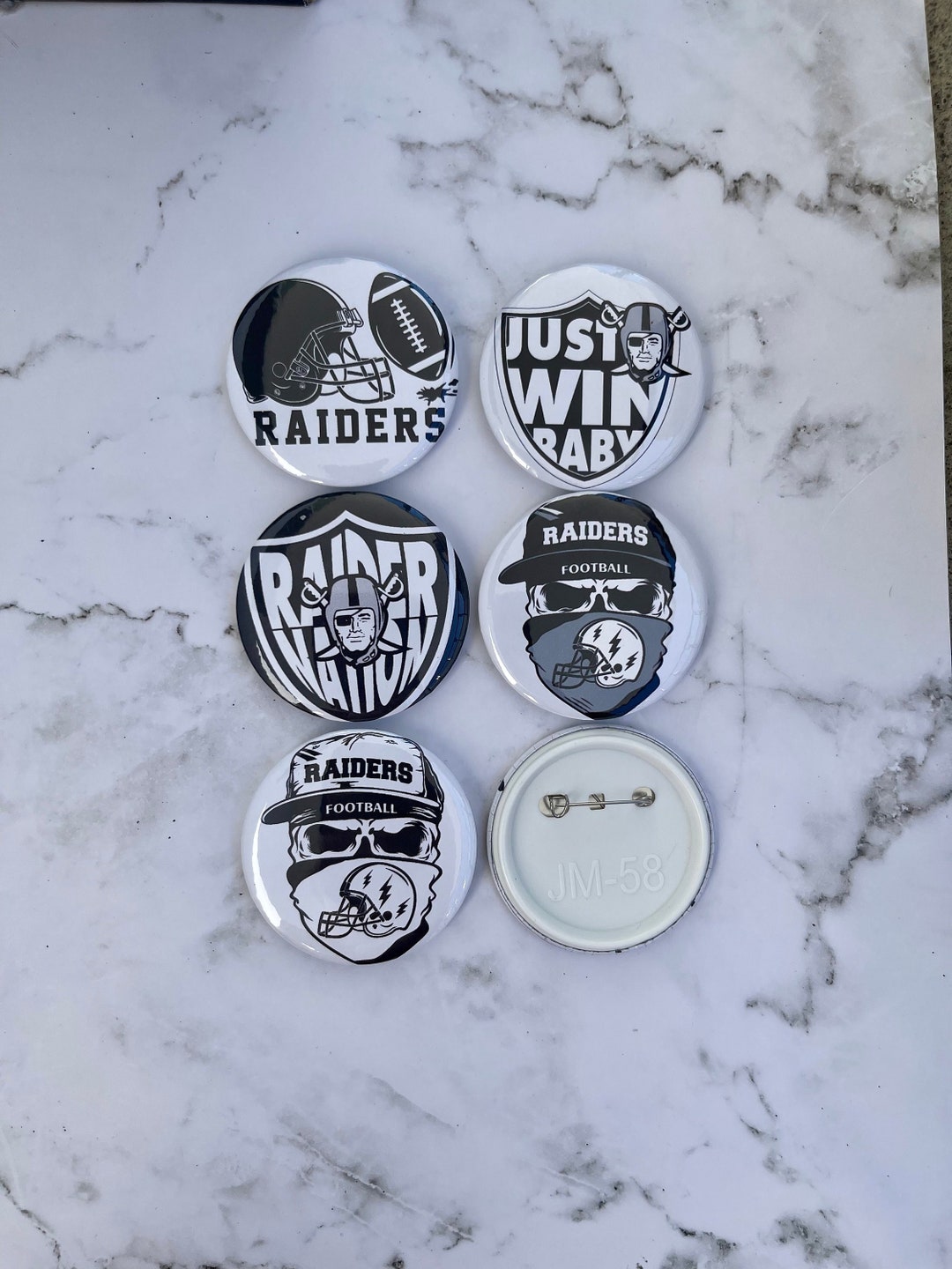 2.2 in Las Vegas Raiders Pinback Button Raiders Tailgate - Etsy