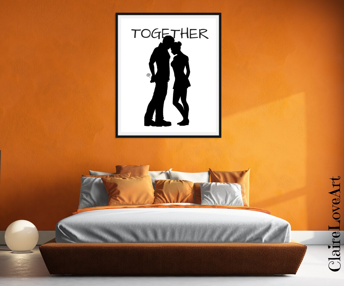 Bedroom Wall Decor Couple Together Sign Instant Download Etsy