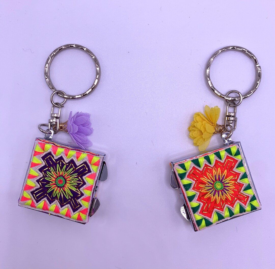 Hmong Inspired Handmade Paj Zuag Keychain Mirror - Etsy