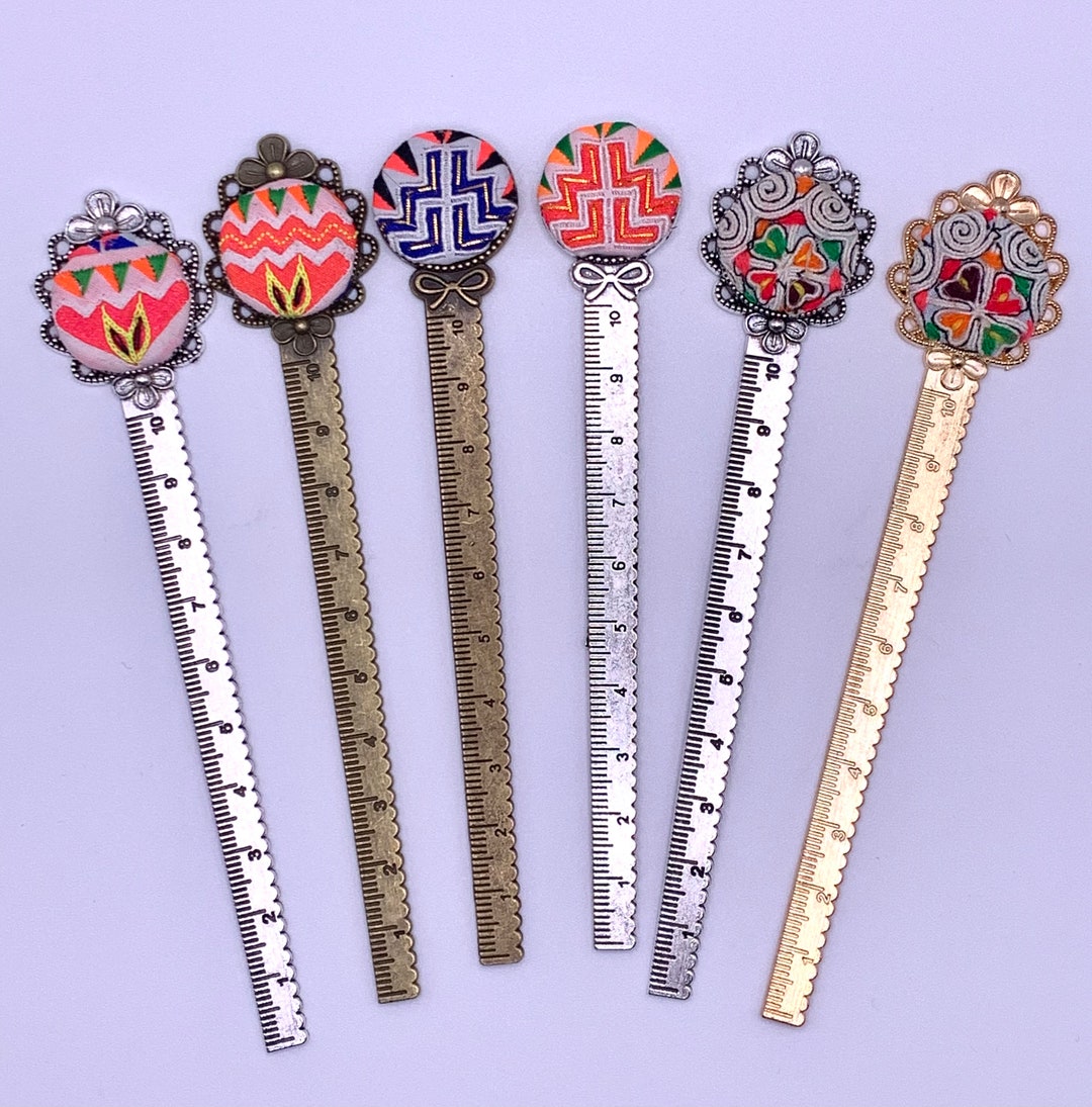 Hmong Inspired Handcrafted Steel Ruler Bookmarks - Etsy