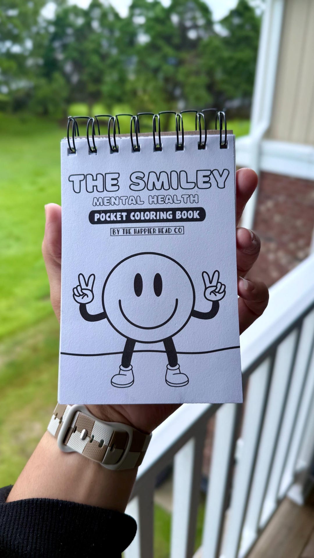 Smiley Pocket Coloring Coloring Book, Mini Spiral Bound Mental Health ...