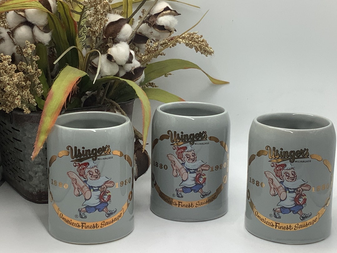 Vintage Set 3 Beer Stein Mug Usinger’s American Finest Sausage ...