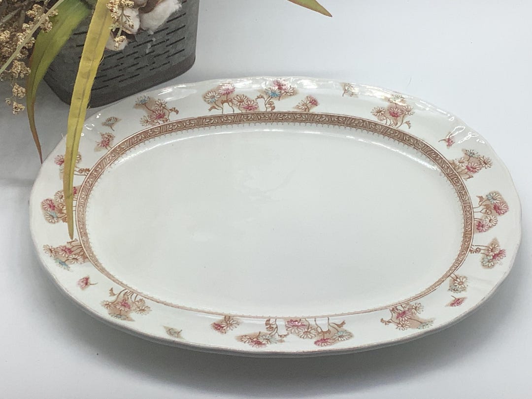 Vintage Furnivals England Daisy Pattern Semi Porcelain Oval Platter - Etsy
