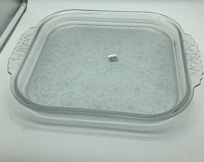 Princess House Crystal Clear Satin Glass 14 7/8” X 13” X 1 3/8 ...