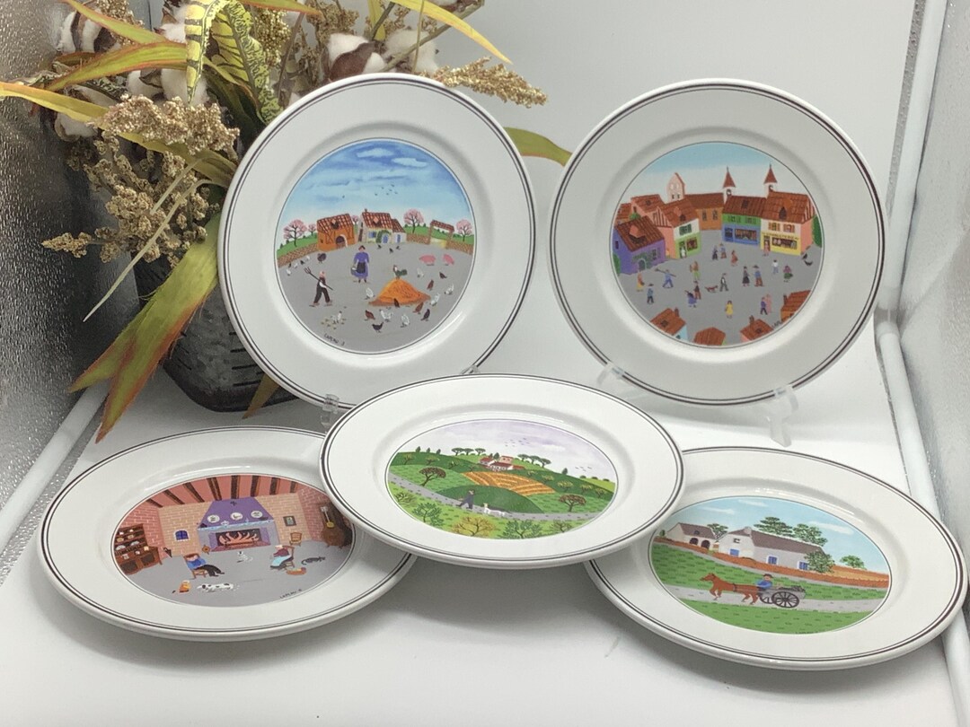 Villeroy & Boch Design Naïf Salad Plates: Vitro Porcelaine, Set of 5 - Etsy