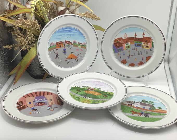 Villeroy & Boch Design Naïf Salad Plates: Vitro Porcelaine, Set of 5 - Etsy