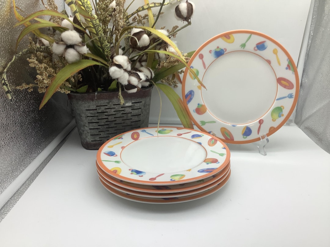 Villeroy & Boch Citta Campagna Desco Set 5pc 8 1/4” Inches Salad Plate ...
