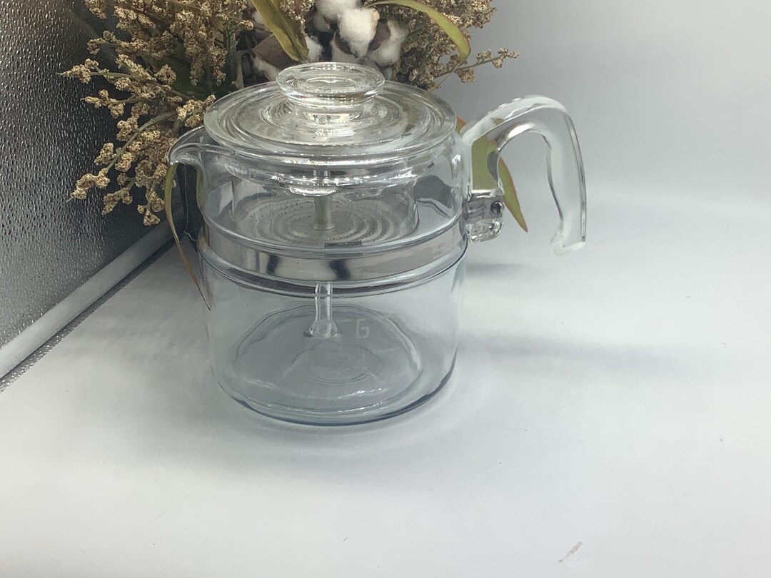 Vintage Complete 6 Cup Glass Pyrex Coffee Percolator 7756 / Pyrex ...