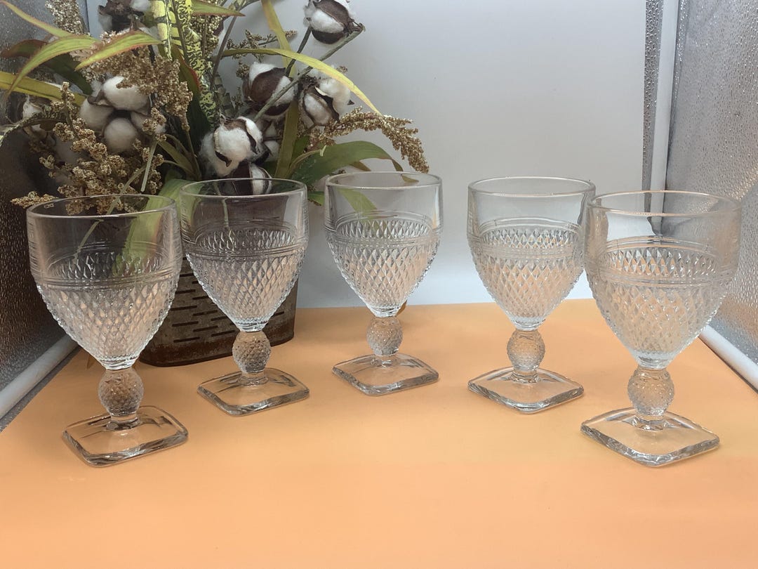 Vintage Cambridge Glass Goblets, Mt. Vernon Pattern, Set of 5 - Etsy