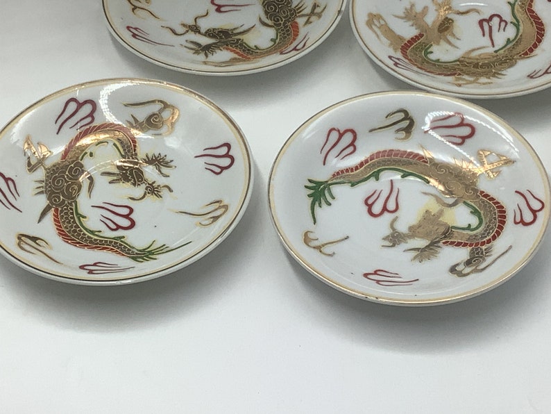 Antique Hand Painted Kutani Japan Sunray Oriental Gold Moriage ...