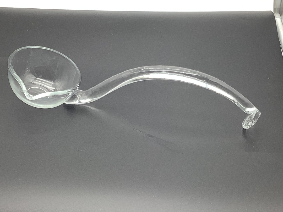 Vintage Crystal Clear Glass 12 1/2 Inch Long Punch Bowl Ladle - Etsy