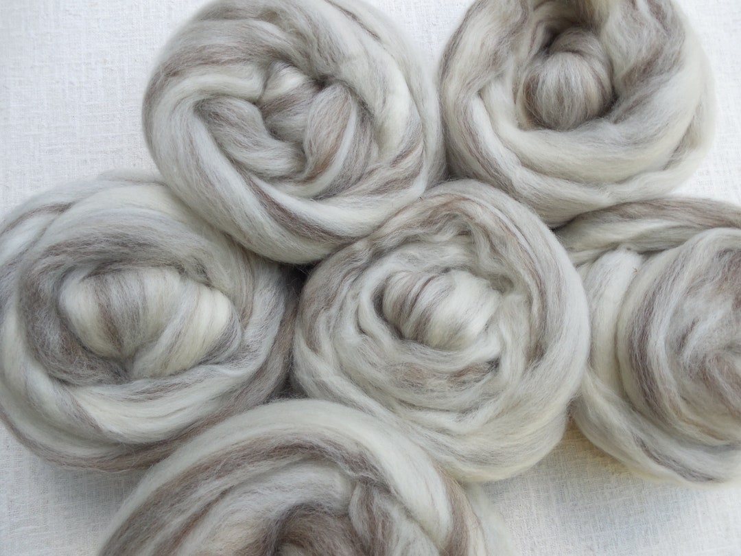 Bluefaced Leicester Top - BFL, Mixed Natural Color, Wool for Spinning ...