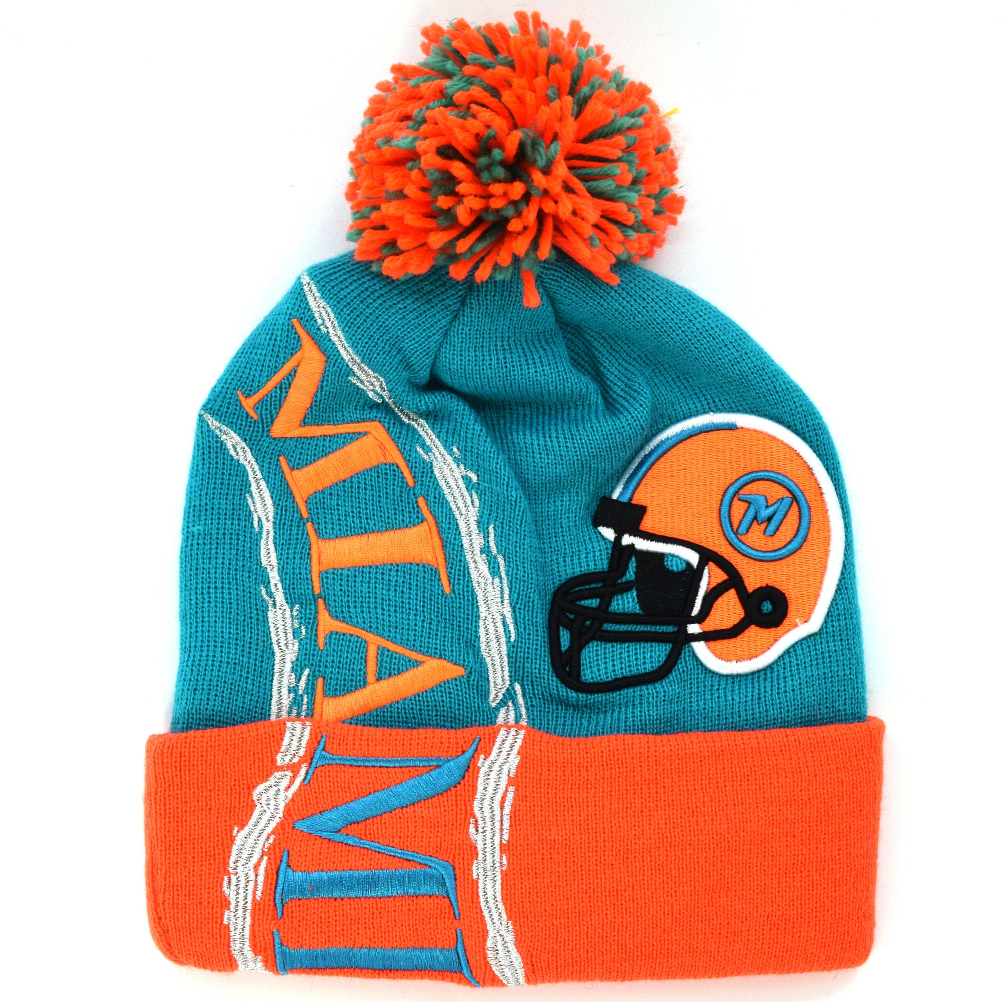Miami Drip City Hurricane New Leader M Helmet Aqua Skull Cap Beanie ...