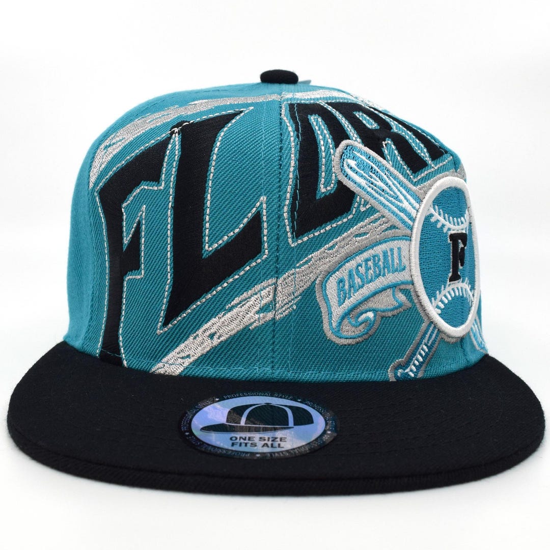 Florida Baseball Cap Leader Tornado F Aqua Black Era Snapback Hat Cap ...
