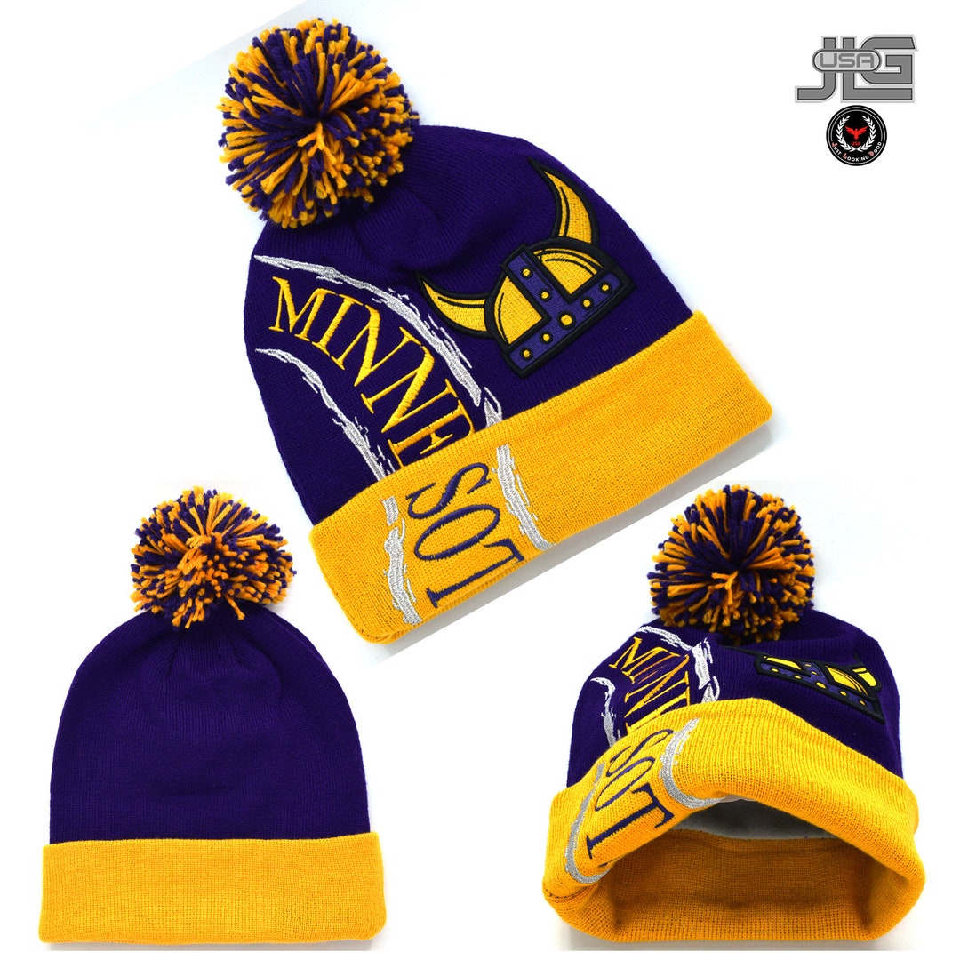 Minnesota Hurricane New Leader Horned Helmet Knit Skull Cap Beanie ...