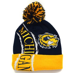 Michigan Hat Angry Head Wolverines Skull Cap Beanie Winter Hat - Etsy