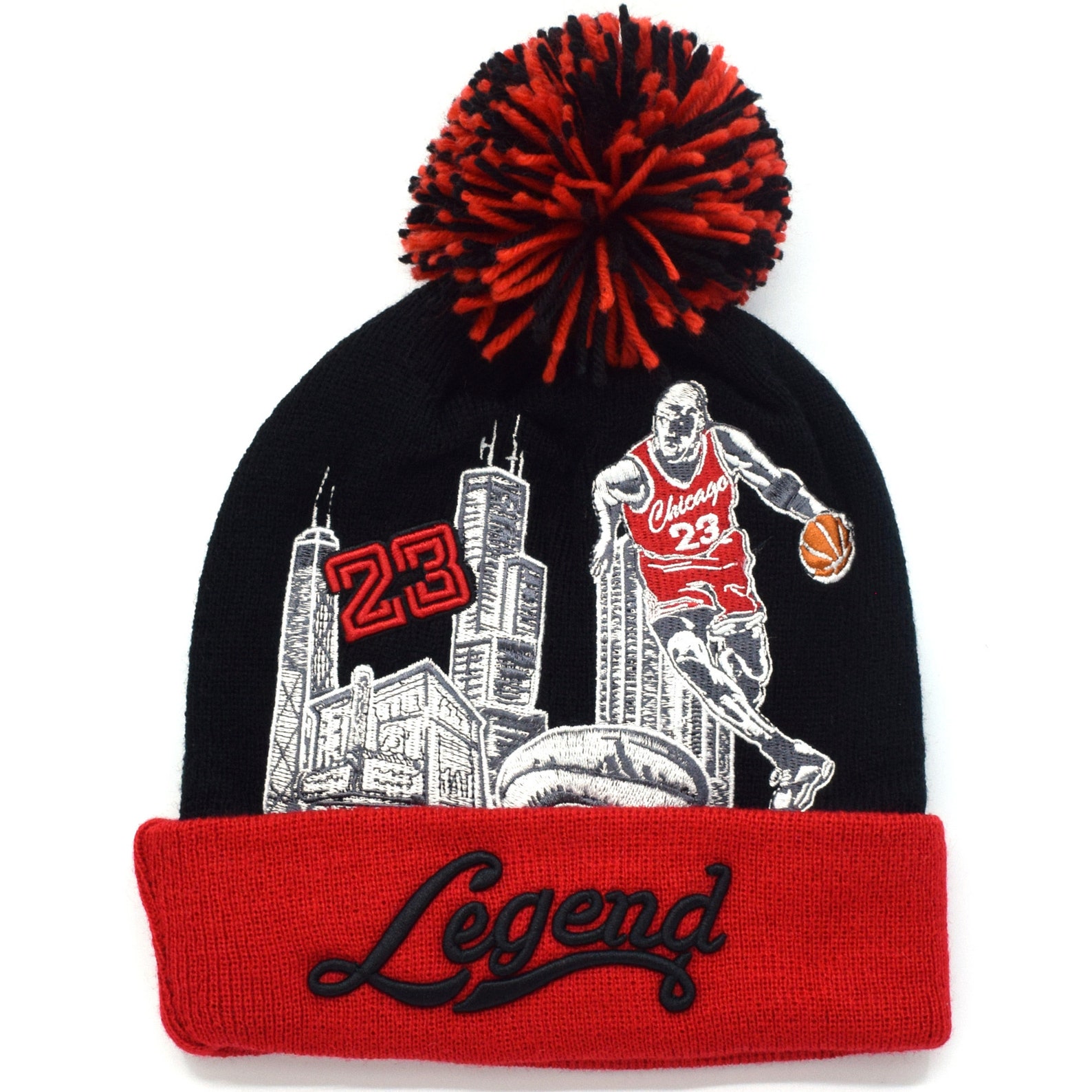 Legend 23 Downtown Cap Leader Legend Knit Skull Bull Beanie Winter Hat ...