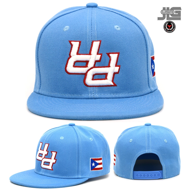 Puerto Rico PR Upside Down Hat 3D Embroidery Snapback Adjustable ...
