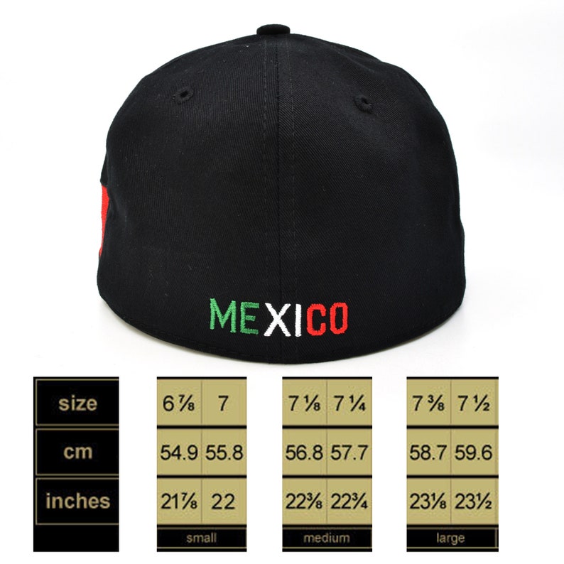 Mexico Eagle New Fitted Hat Mexican Aguila Flat Bill Cotton Mexico ...