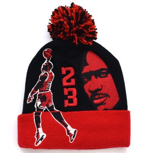 Chicago Face 23 MJ Dunking Basketball Team Color New Knit Beanie Winter ...