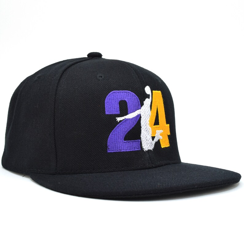 24 Number Player Silhouette New Adjustable Snapback Cap Hat - Etsy