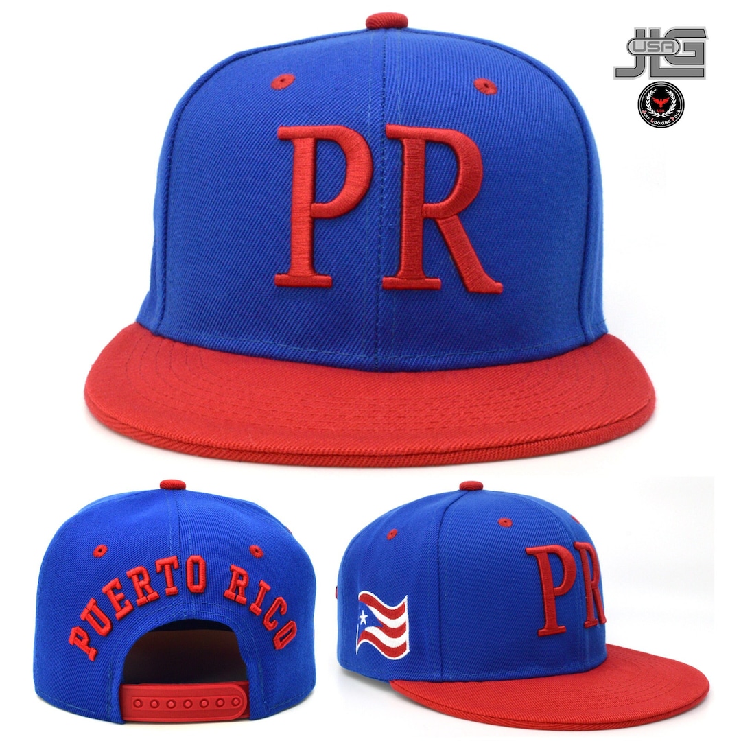 Puerto Rico Baseball Cap Classic PR Flag Royal Red Snapback Hat PR Cap ...