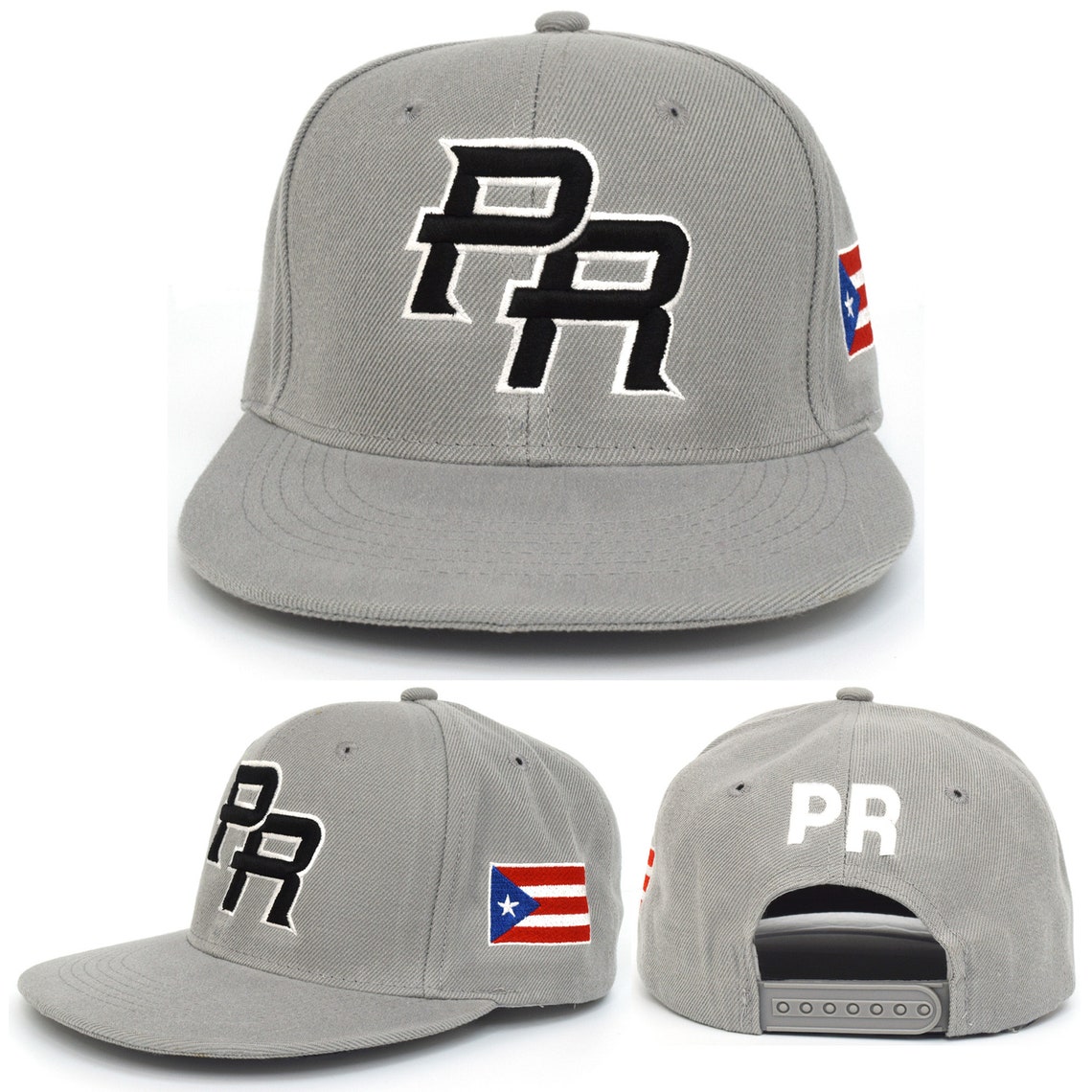 Puerto Rico Hat Adult Snap Back Flag 3D PR Flat Bill Rico - Etsy