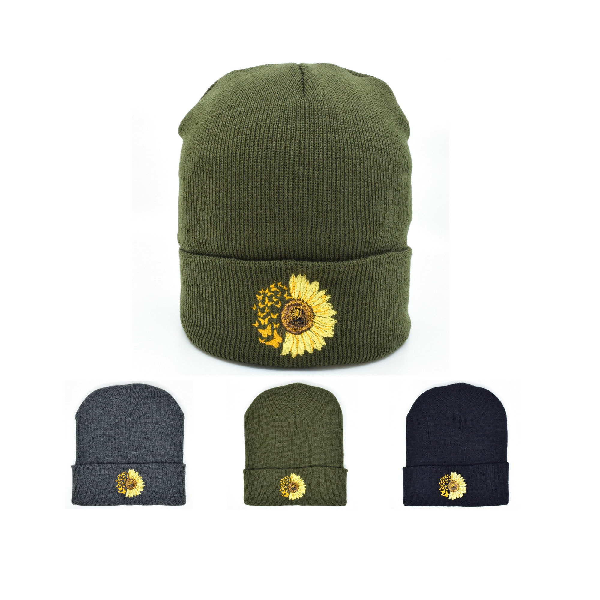 Sunflower Butterfly Beanie - Etsy