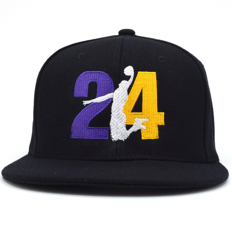 24 Number Player Silhouette New Adjustable Snapback Cap Hat - Etsy