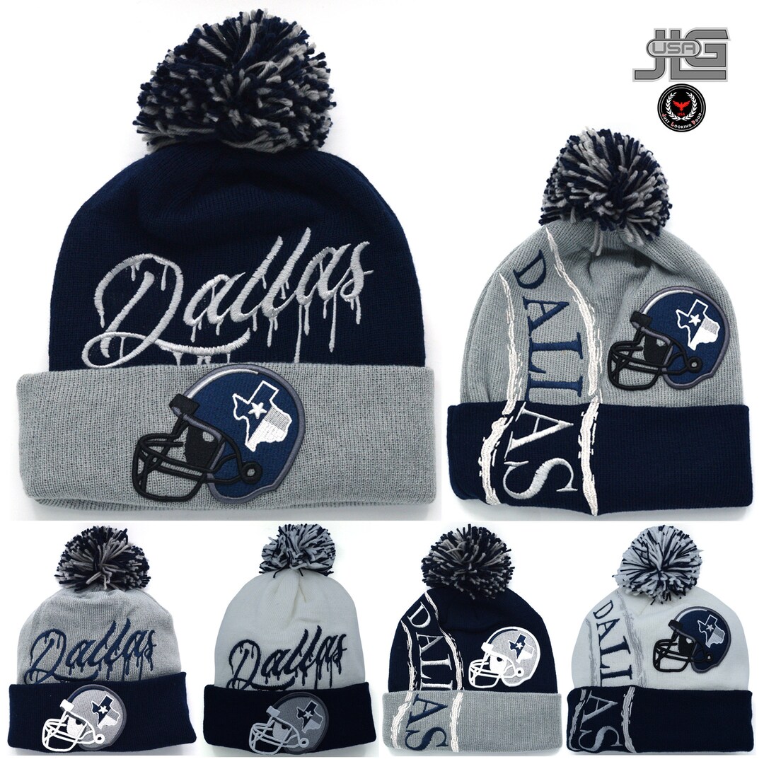 Dallas Football Team Color New Leader Knit Skull Cap D Beanie Winter ...