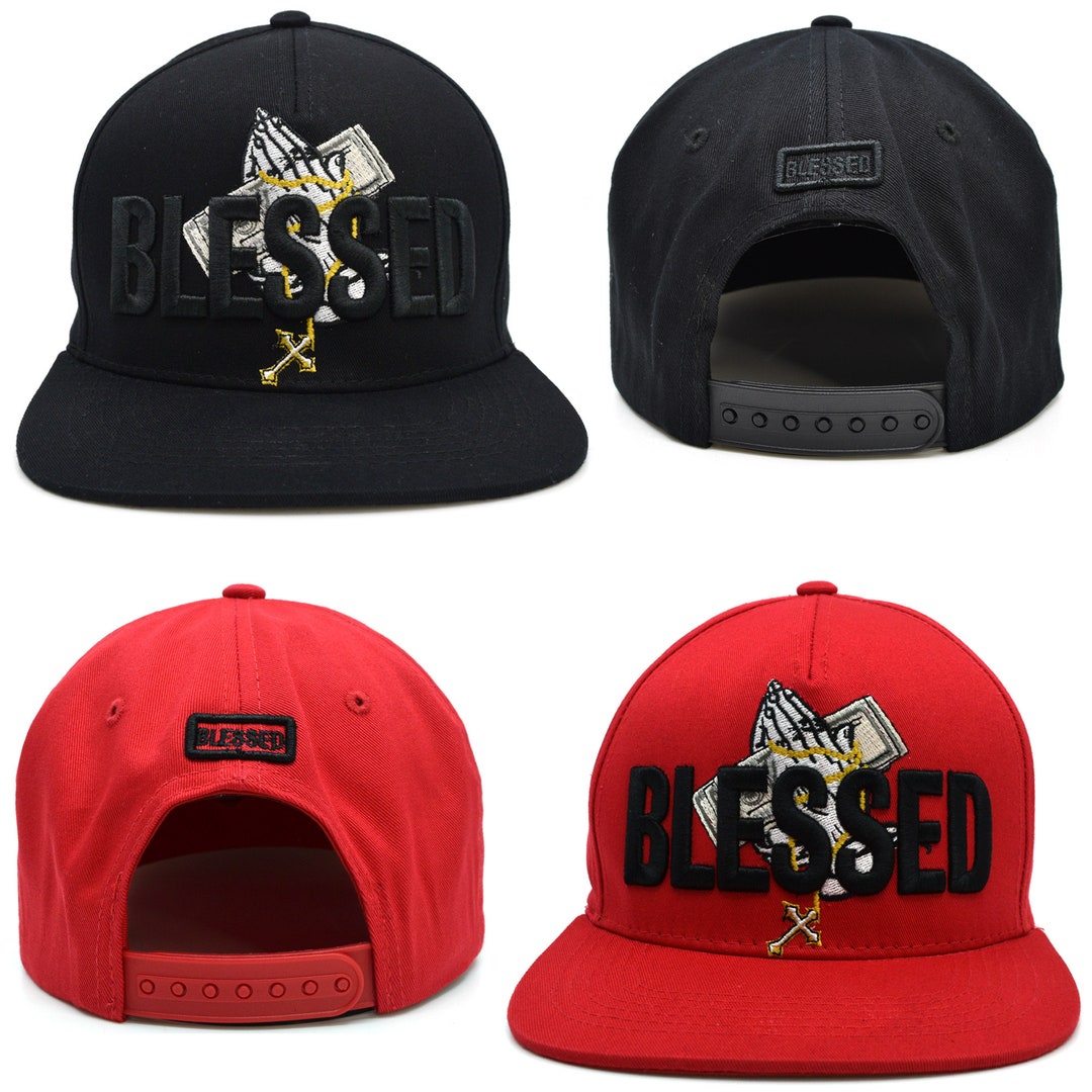 Blessed Hat New TL Praying Hands Baseball Cap Leader Red Black Snapback ...