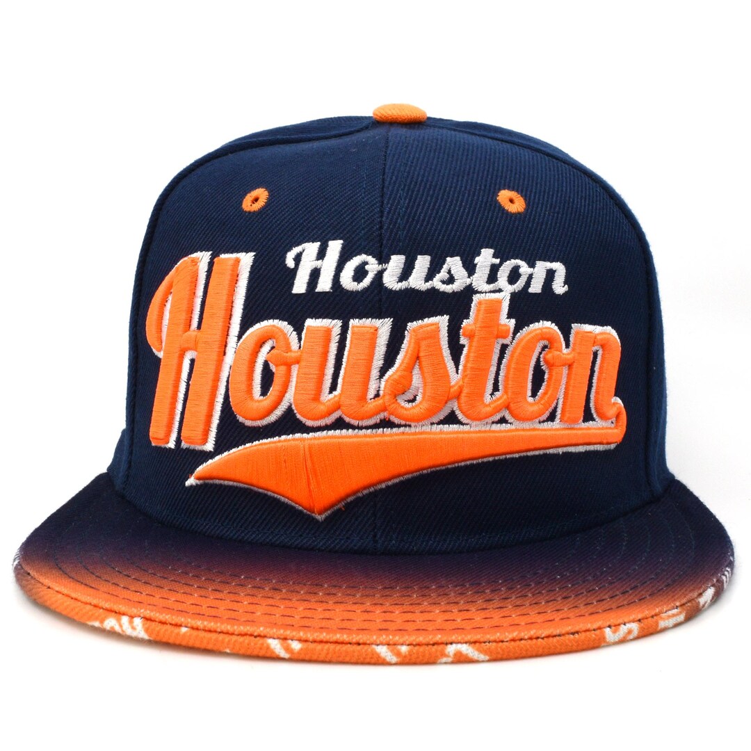 Houston Baseball Cap New Leader Flash Blue Orange Colors Snapback Hat ...