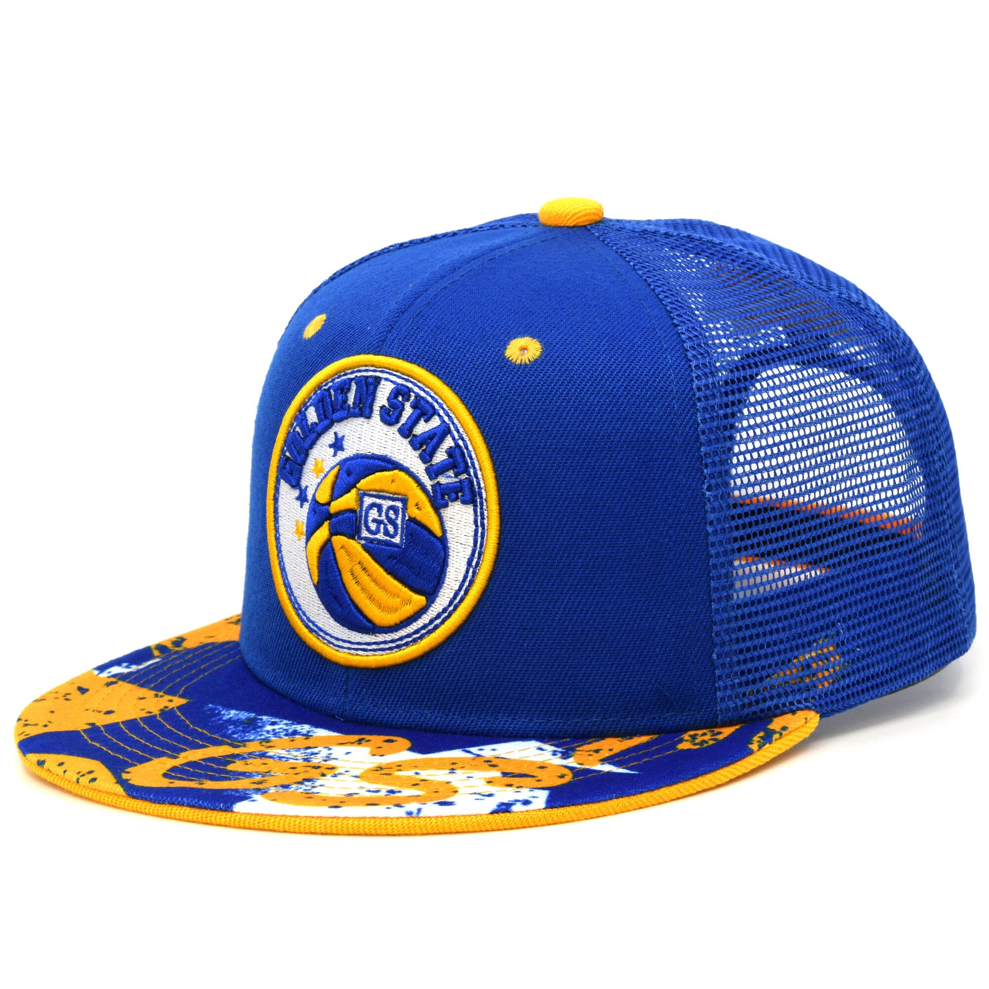 Golden State New Leader Retro City Mesh GS Royal Snapback Trucker Hat ...