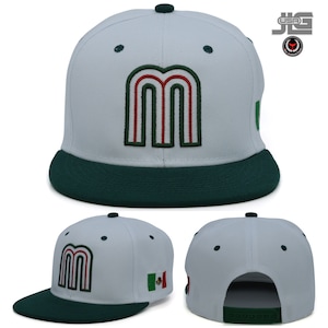 Mexico Snap Back Hat Flag 3D M Flat Bill Mexico Baseball Acrylic Cap ...
