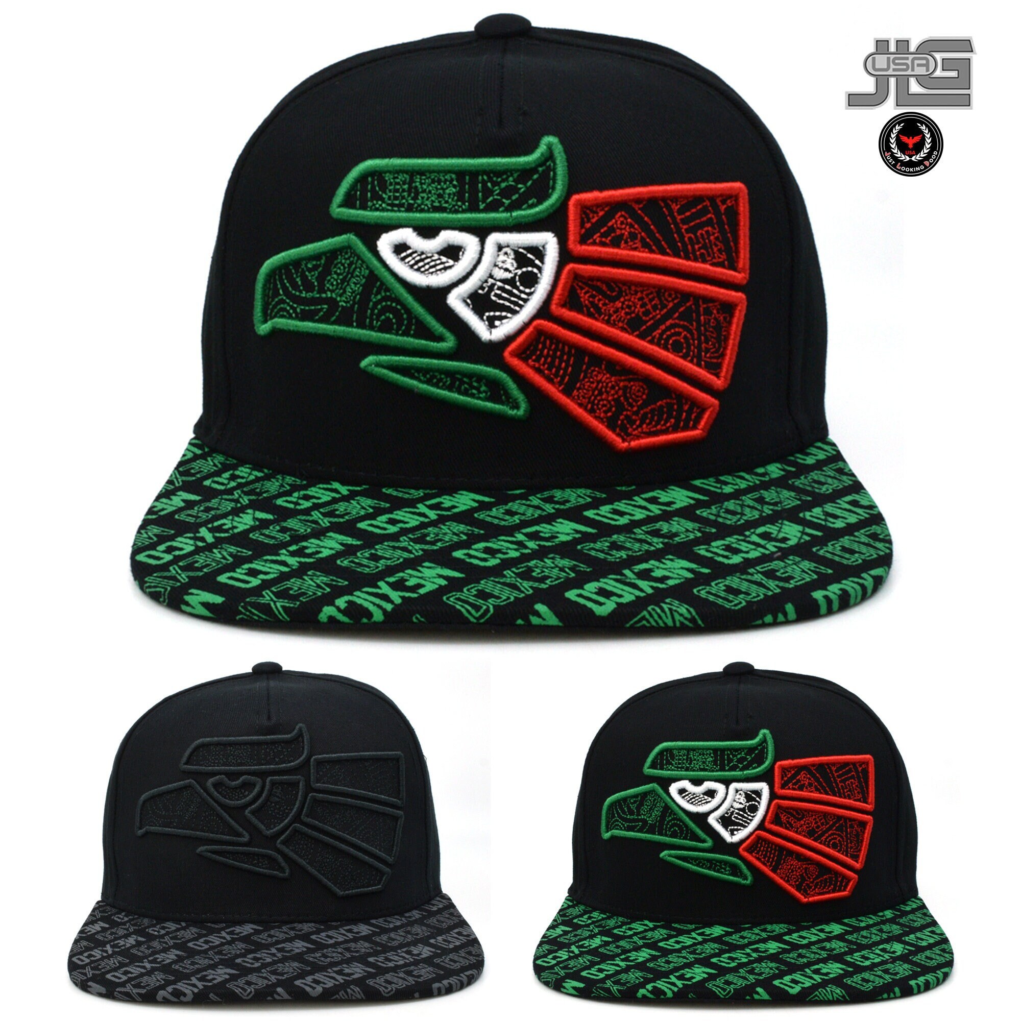 Mexico Hat Eagle New TL Flag MEX Hecho Snapback Hat Flat Bill - Etsy